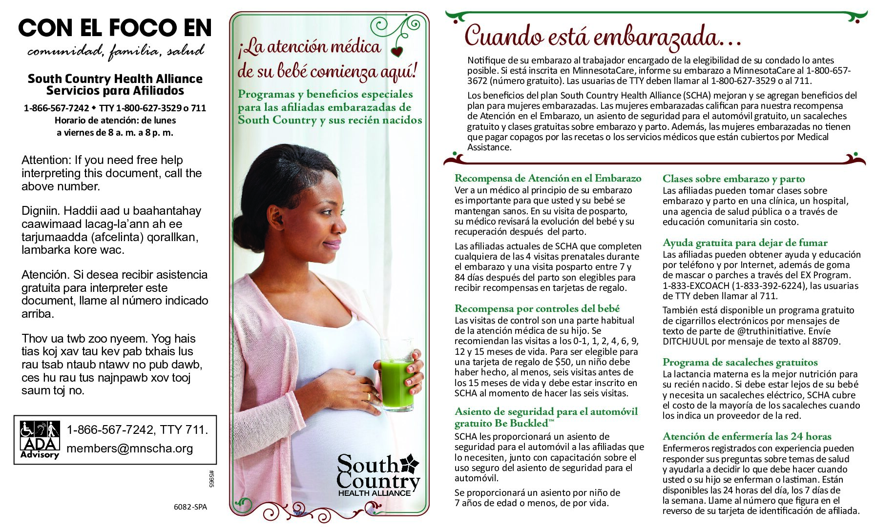 Pregnancy Brochure in Spanish – South Country Health Alliance